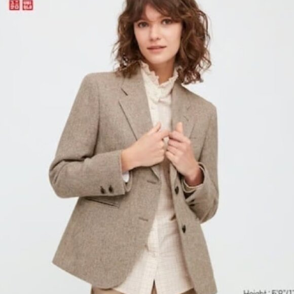 Uniqlo | Jackets & Coats | Uniqlo Ines De La Fressange Tweed Jacket | Poshmark